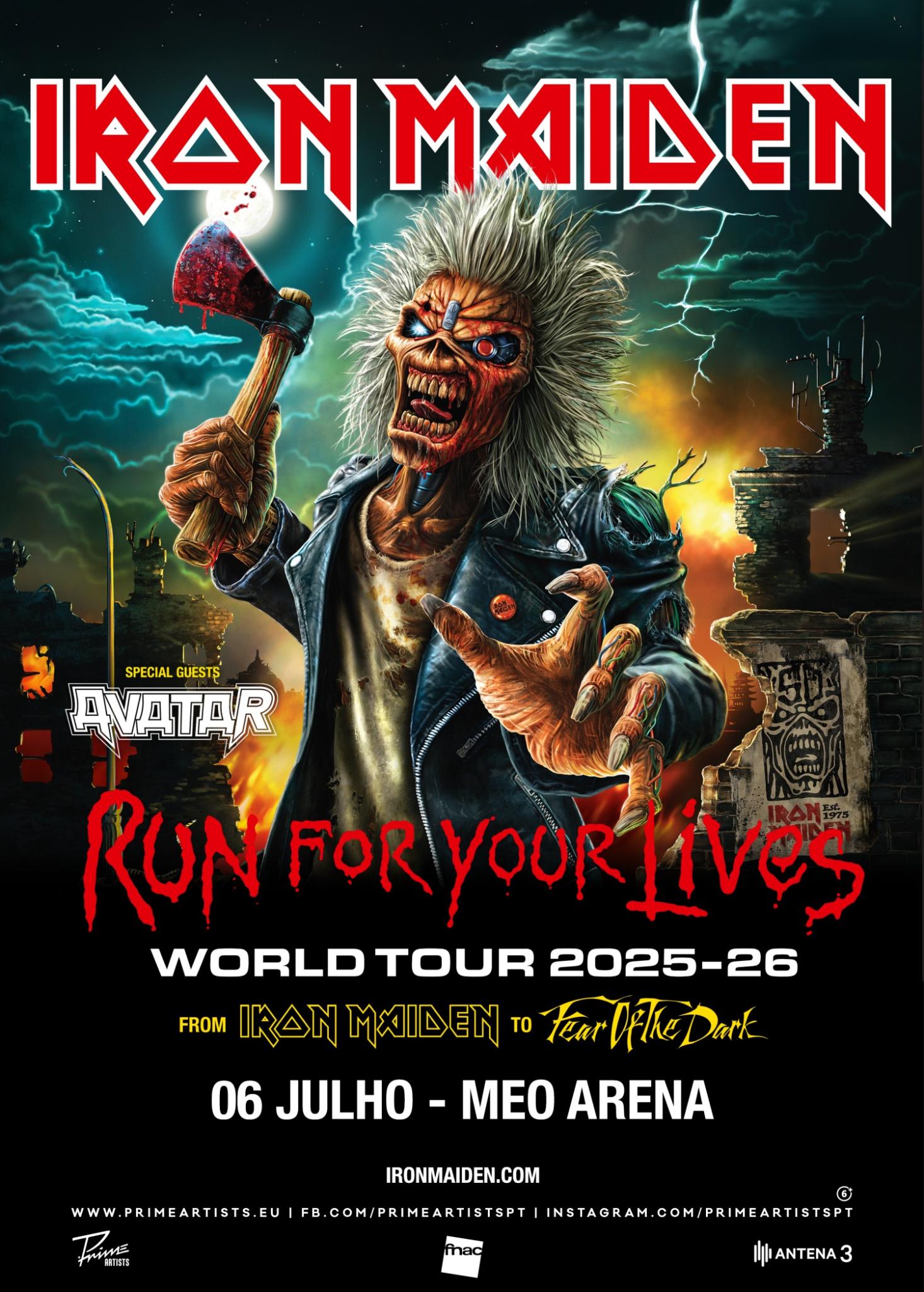 Entradas | IRON MAIDEN @ Meo Arena, Lisboa 2025